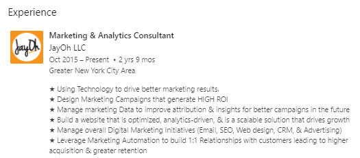 LinkedIn Work Experience Profile Template Altius Learning