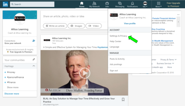 LinkedIn How to Hide Your Connections - Altius Learning